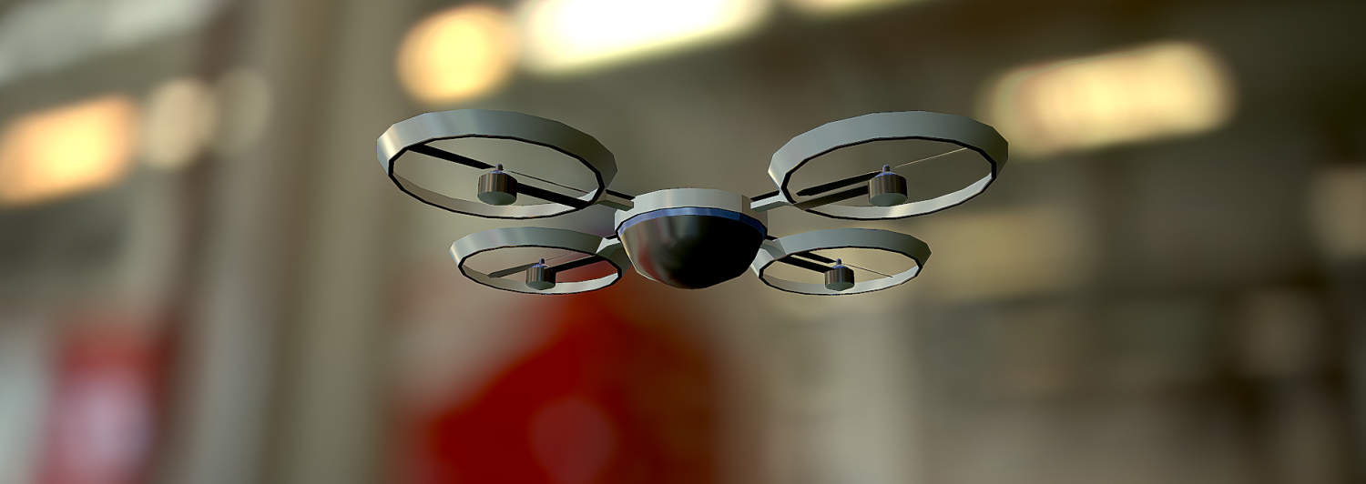 Quadcopter 3D Model in Helicopter 3DExport