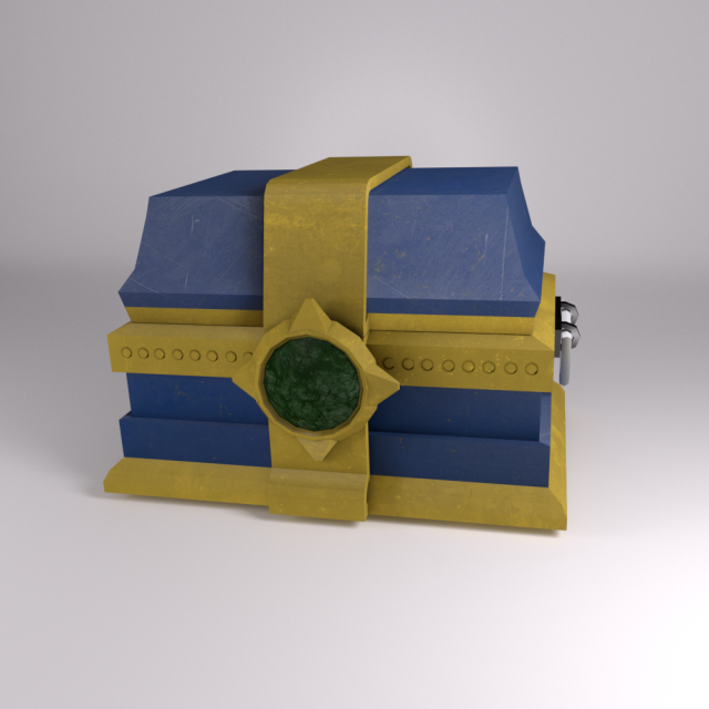 low poly treasure chest ready for games Modèle 3D in Autre 3DExport