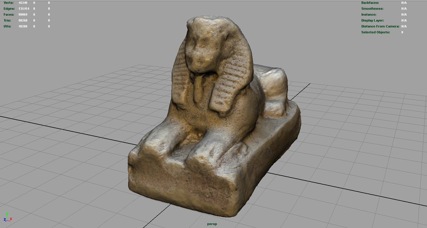 Sphinx 3D Model in Landmarks 3DExport