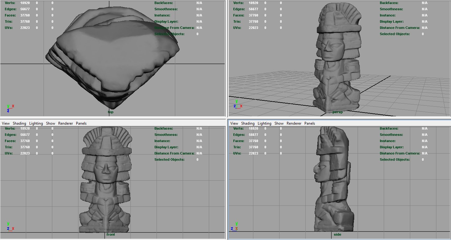 Ancient Maya Figure 3D Model in Sculpture 3DExport