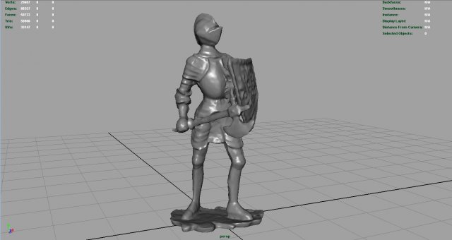 medieval knight statue 1 3D Model in Sculpture 3DExport