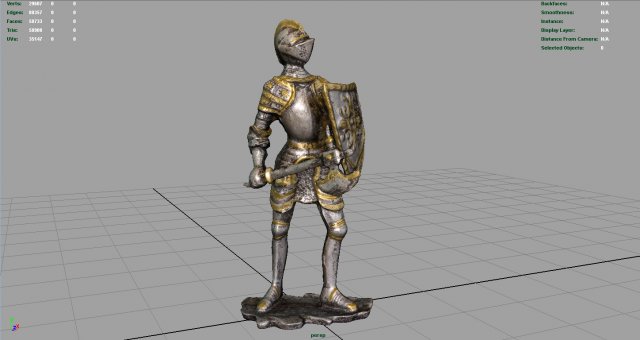 medieval knight statue 1 3D Model in Sculpture 3DExport