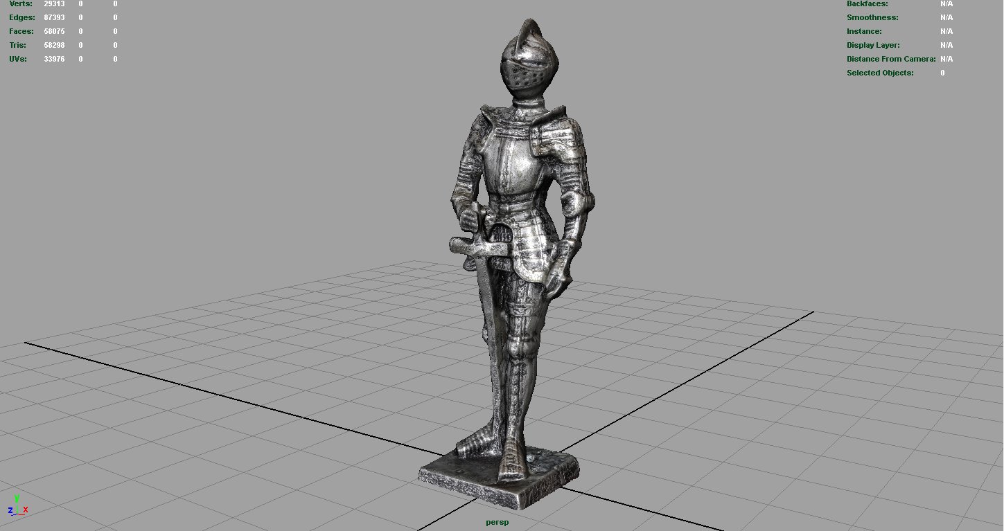 Medieval Knight Statue 3 3D Model in Sculpture 3DExport