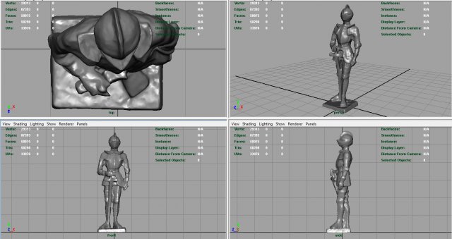 medieval knight statue 3 3D Model in Sculpture 3DExport