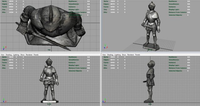 knight armor 3D Model in Decoration 3DExport