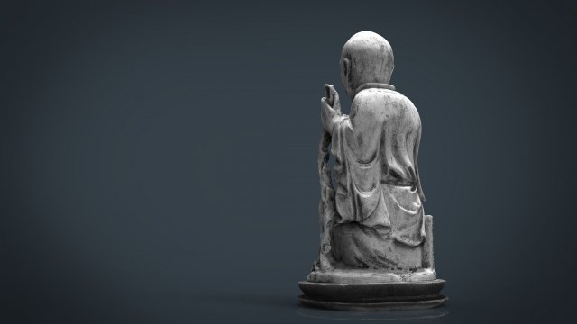 3d hd model of realistic old chinese figure statue 3D Model in ...