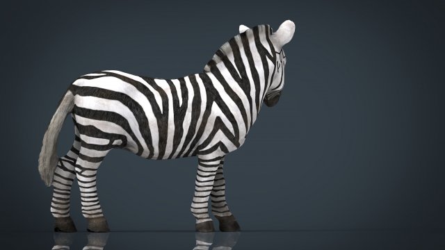 zebra 3D Model in Wildlife 3DExport