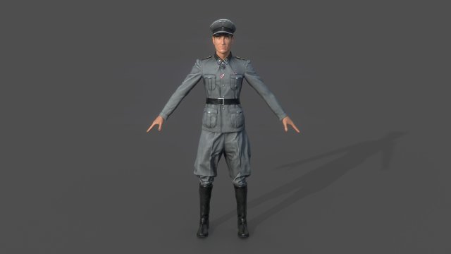 herr kommandant 3D Model in Man 3DExport