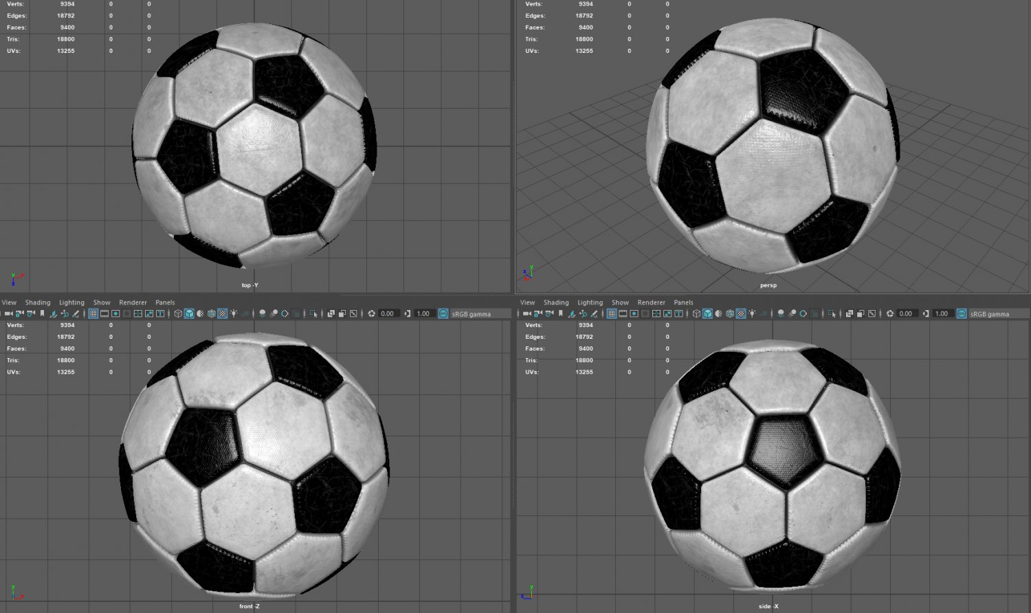 Soccer Ball Texture Maya