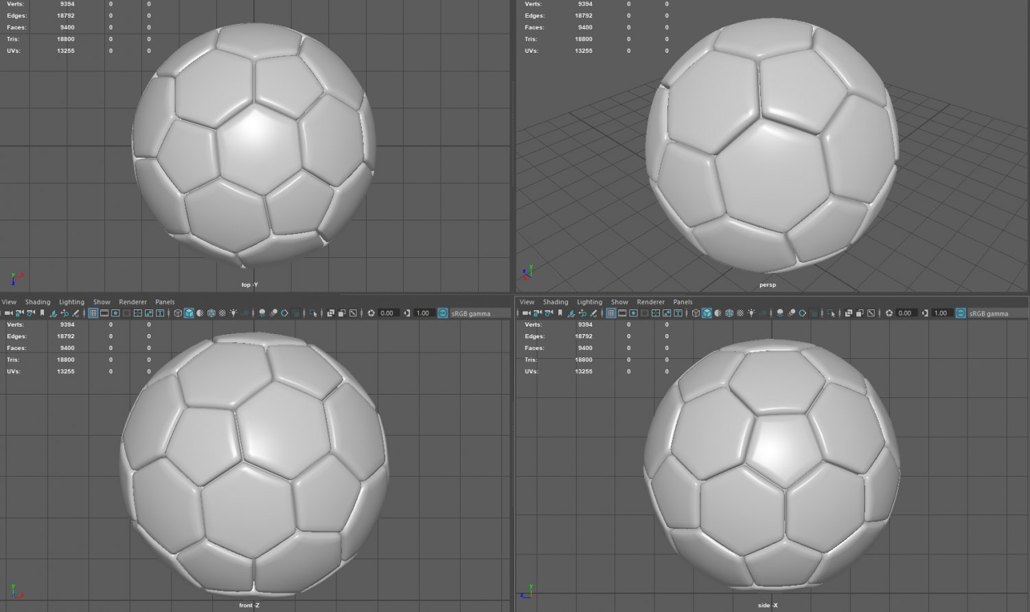 Soccer Ball Texture Maya