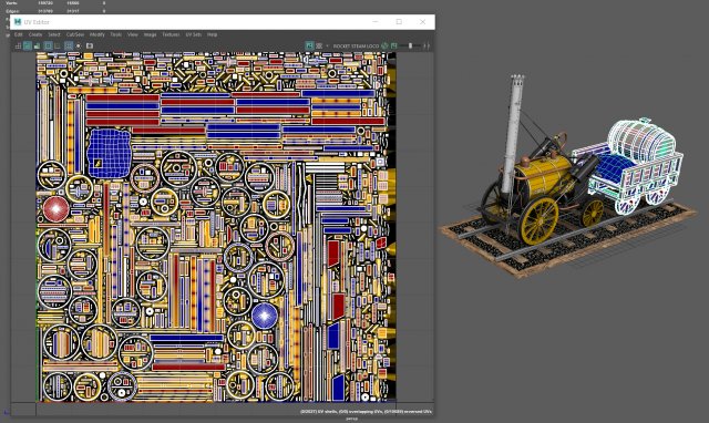 rocket steam locomotive 3D Model in Train 3DExport