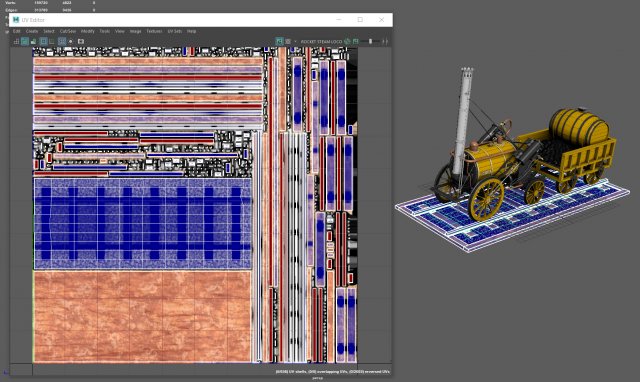 rocket steam locomotive 3D Model in Train 3DExport