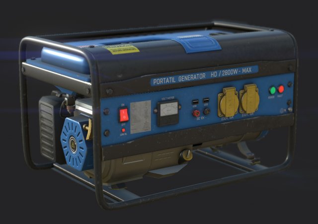 Electric Generator 3D Model in Machines 3DExport