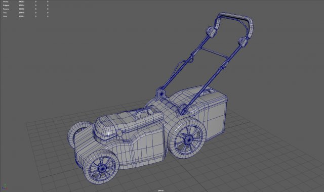 Lawn Mower 3D Model in Machines 3DExport