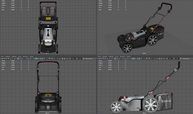 Lawn Mower 3D Model in Machines 3DExport