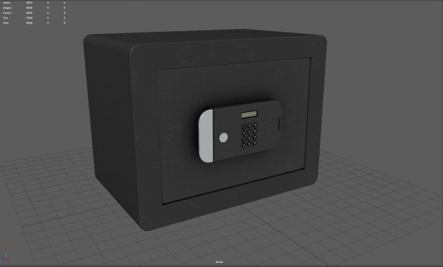 Safe Box 3D Model in Parts 3DExport