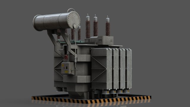 Power Transformer 3D Model in Machines 3DExport