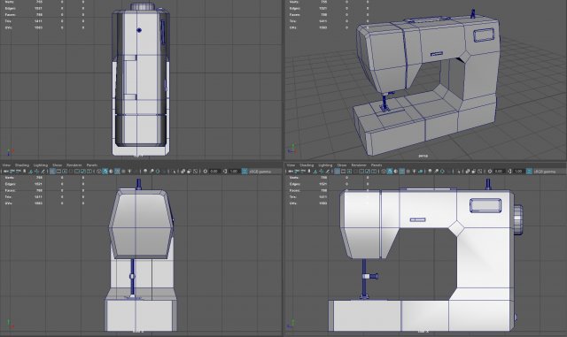 Sewing Machine 3D Model in Machines 3DExport