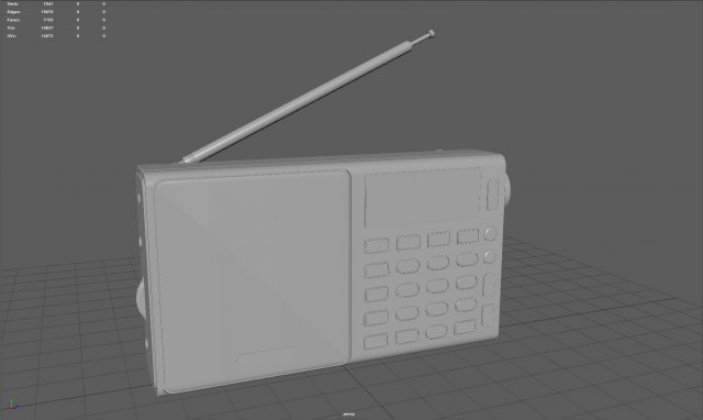 Portable Radio 3D Model in Audio 3DExport