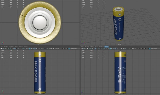 AA alkaline batteries 3D Model in Other 3DExport