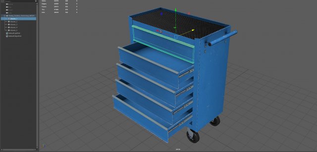 Trolley Toolbox Workshop 3D Model in Tools 3DExport
