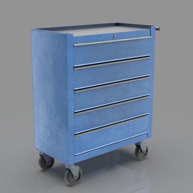 Trolley Toolbox Workshop 3D Model in Tools 3DExport