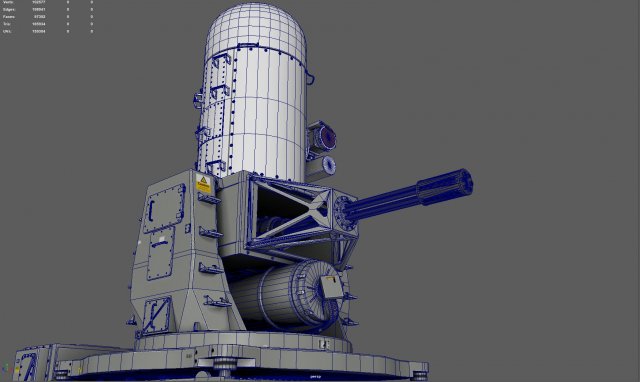 Phalanx CIWS 3D Model in Artillery 3DExport