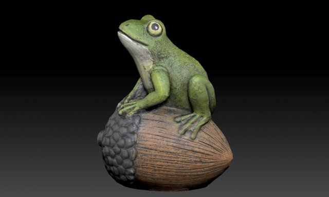 Frog On Acorn 3D Model in Amphibians 3DExport