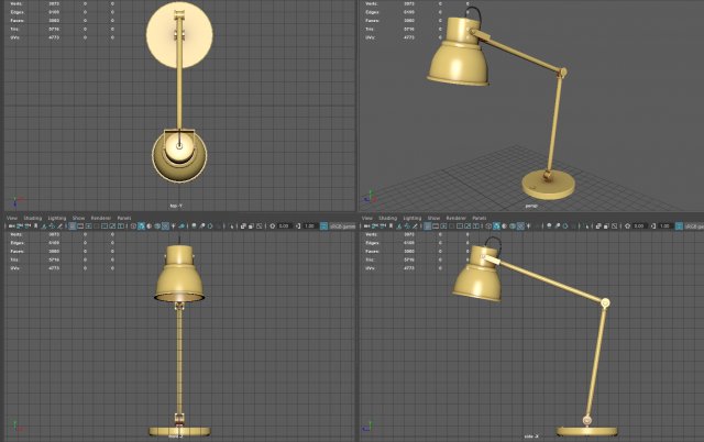 Desk Lamp 3D Model in Table Lamps 3DExport