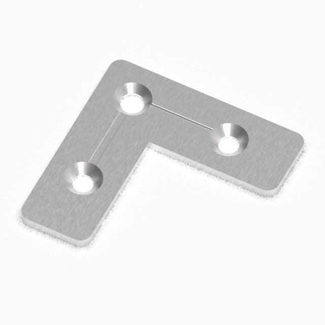 Flat L-shaped square 3D Print Model in Furniture 3DExport