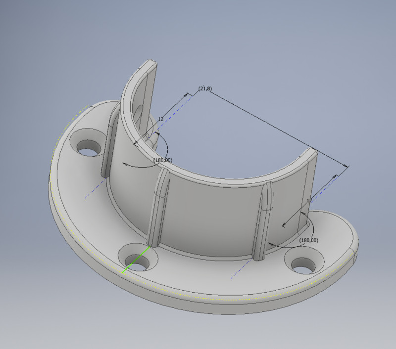 Closet rod support 3D print 3D Print Model in Furniture 3DExport