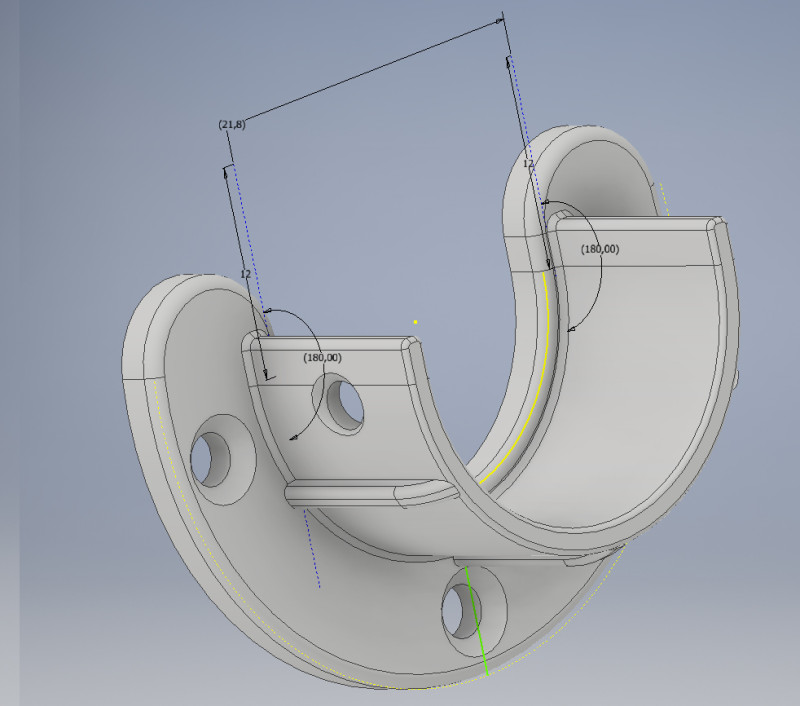 Closet rod support 3D print 3D Print Model in Furniture 3DExport