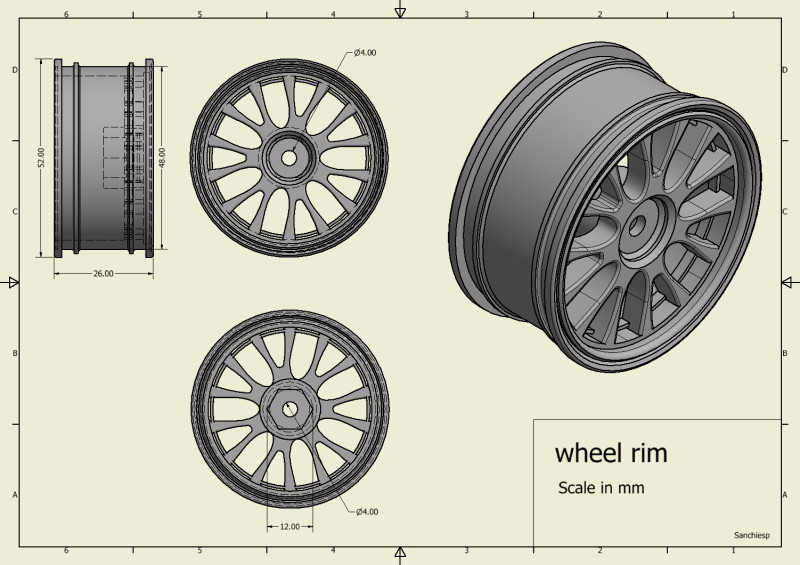 Precision-Engineered Wheel Rim - Instant Download 3D Print Model in ...
