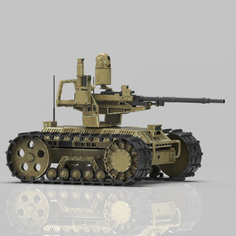 Sharp Claw I Chinese Tracked Unmanned Ground Vehicle UGV 3D Model in ...