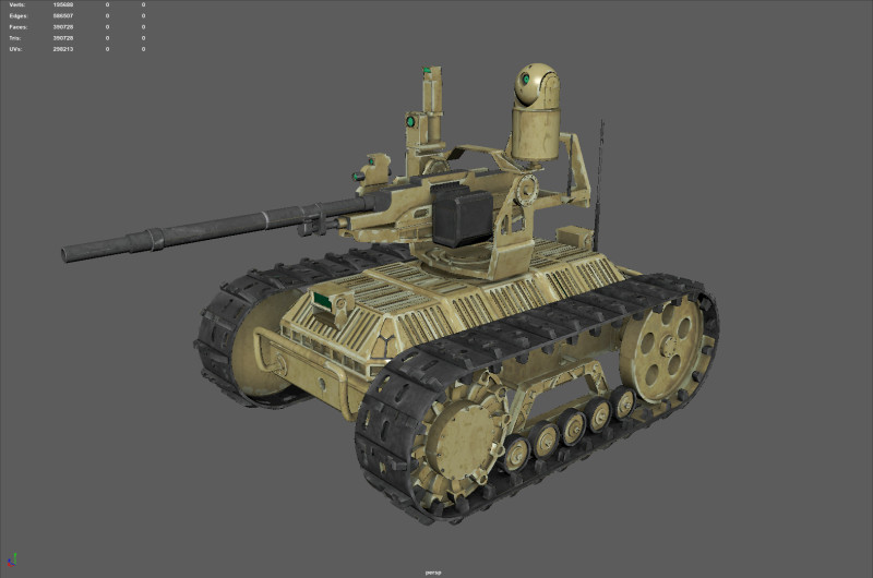 Sharp Claw I Chinese Tracked Unmanned Ground Vehicle UGV 3D Model in ...