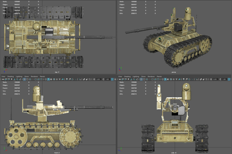 Sharp Claw I Chinese Tracked Unmanned Ground Vehicle UGV 3D Model in ...
