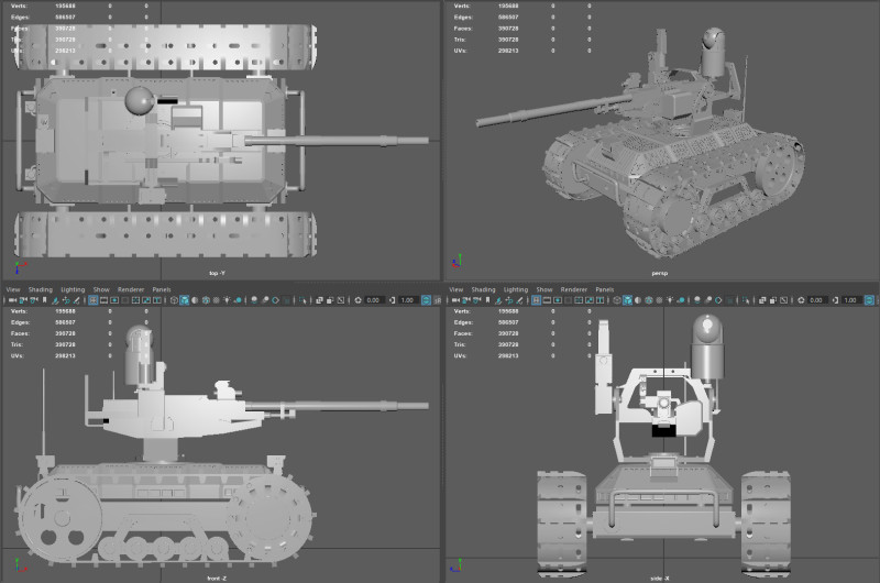 Sharp Claw I Chinese Tracked Unmanned Ground Vehicle UGV 3D Model in ...