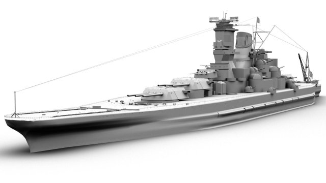 japanese battleship musashi 3D Model in Cruiser 3DExport
