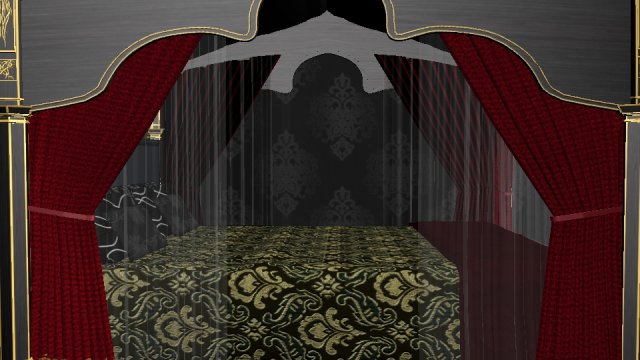 gothic canopy bed 3D Model in Bedroom 3DExport