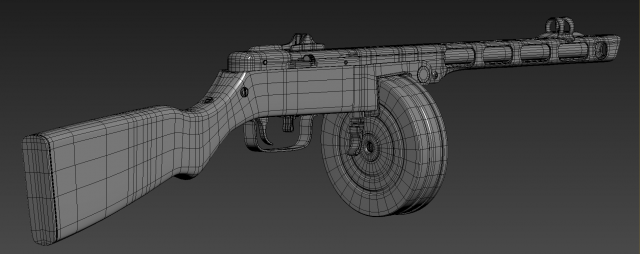 ppsh 41 3D Model in Machine Gun 3DExport