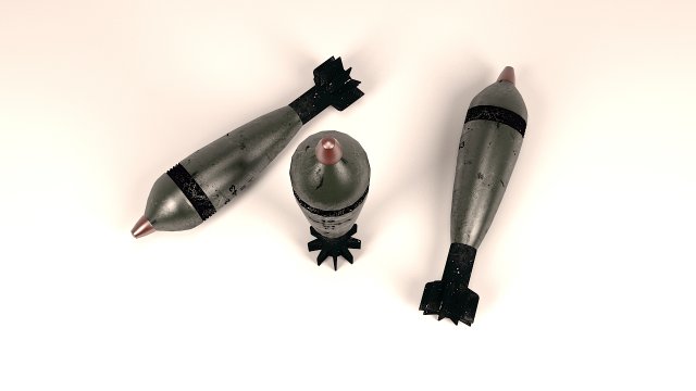 82 mm mortar shell 3D Model in Projectiles 3DExport
