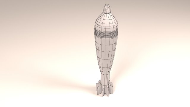 82 mm mortar shell 3D Model in Projectiles 3DExport