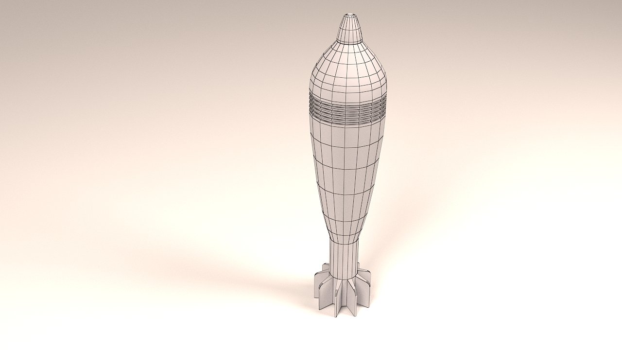 82 mm mortar shell 3D Model in Projectiles 3DExport