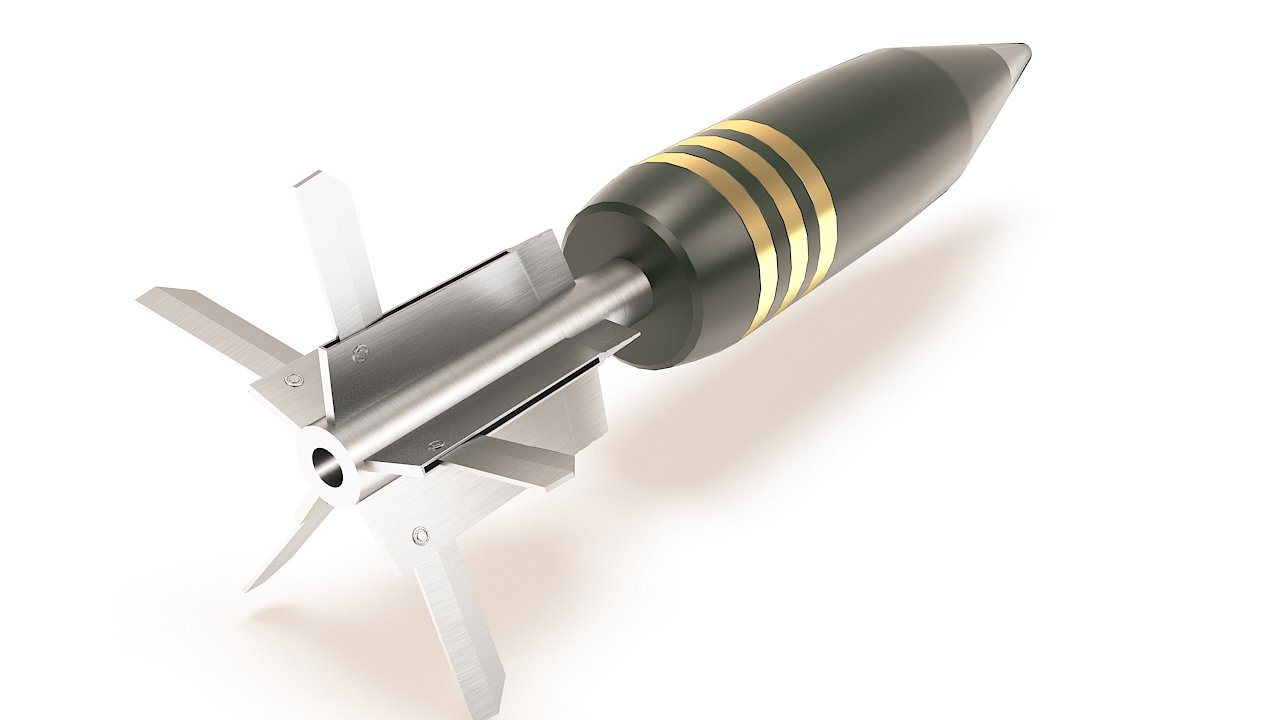 120mm tank shell CAD in Projectiles 3DExport