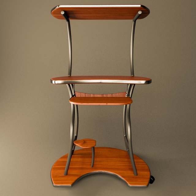 desktop computer table 3D Model in Desk 3DExport