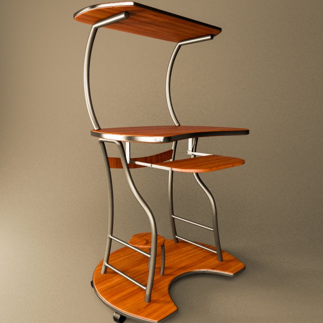 desktop computer table 3D Model in Desk 3DExport