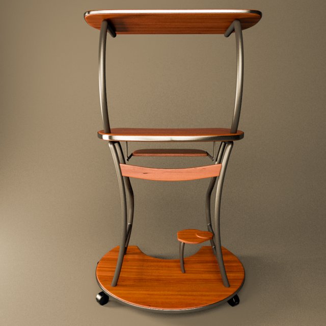 desktop computer table 3D Model in Desk 3DExport