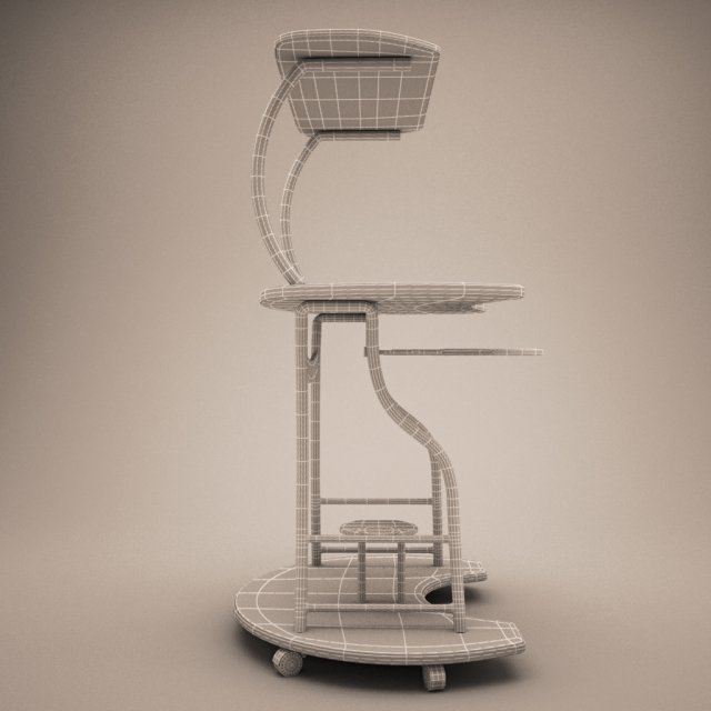 desktop computer table 3D Model in Desk 3DExport