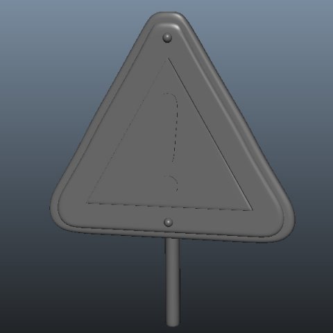 warning sign 3D Model in Miscellaneous 3DExport