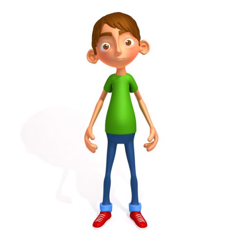 ronnie cartoon guy rigged 3D Model in Cartoon 3DExport